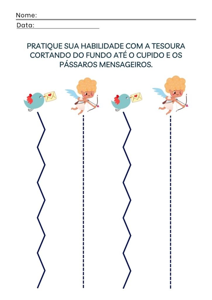 14 Atividades Gratuitas com Recorte e Traçado de Linhas e Curvas para ...