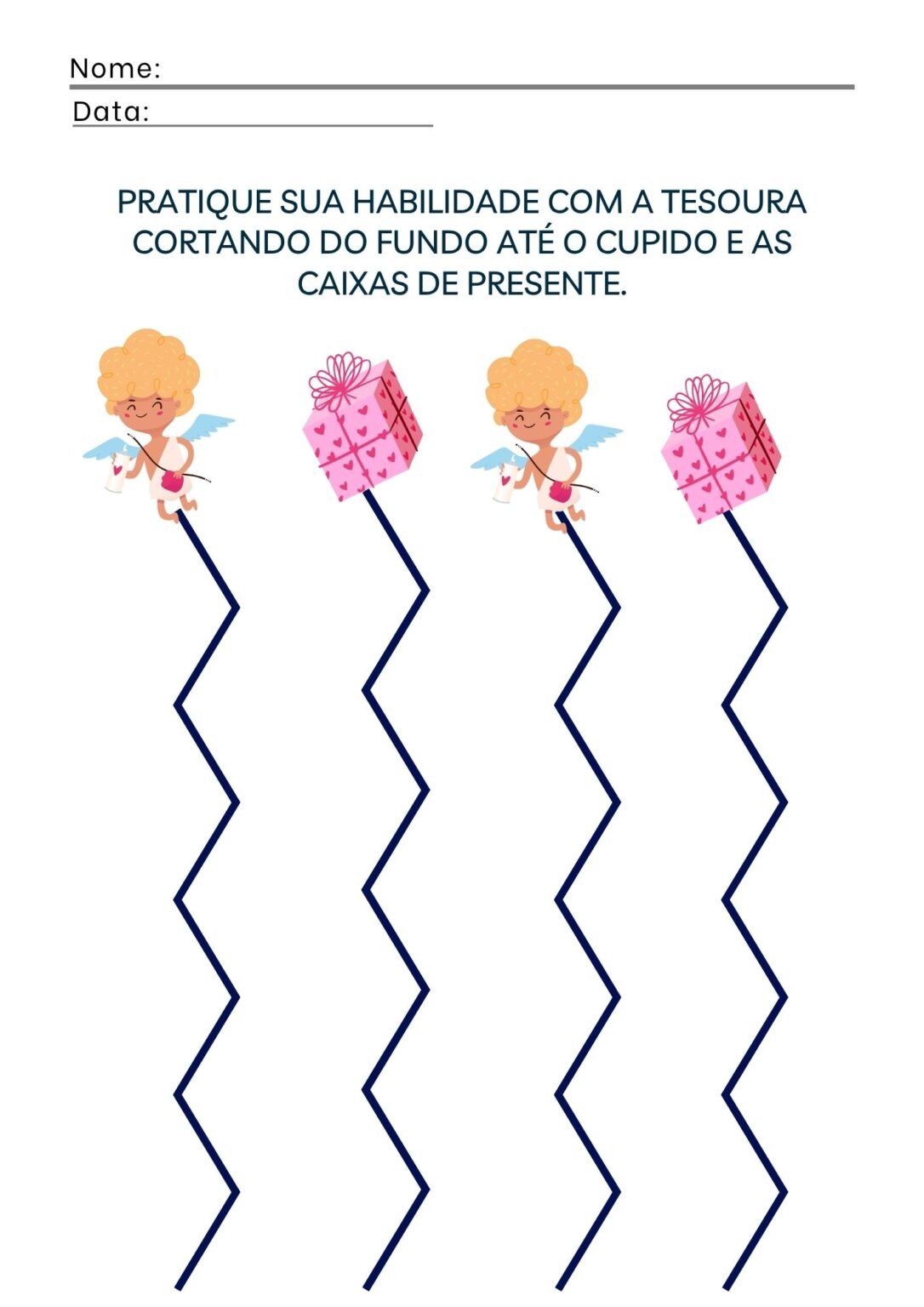 14 Atividades Gratuitas com Recorte e Traçado de Linhas e Curvas ...