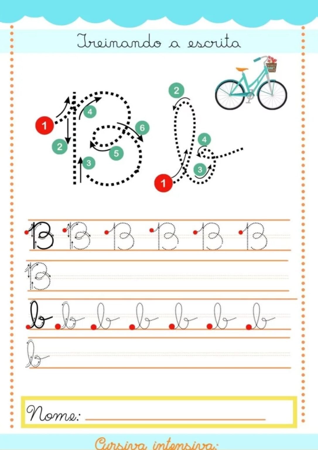 18 Atividades de Letra Cursiva para imprimir - Material Gratuito