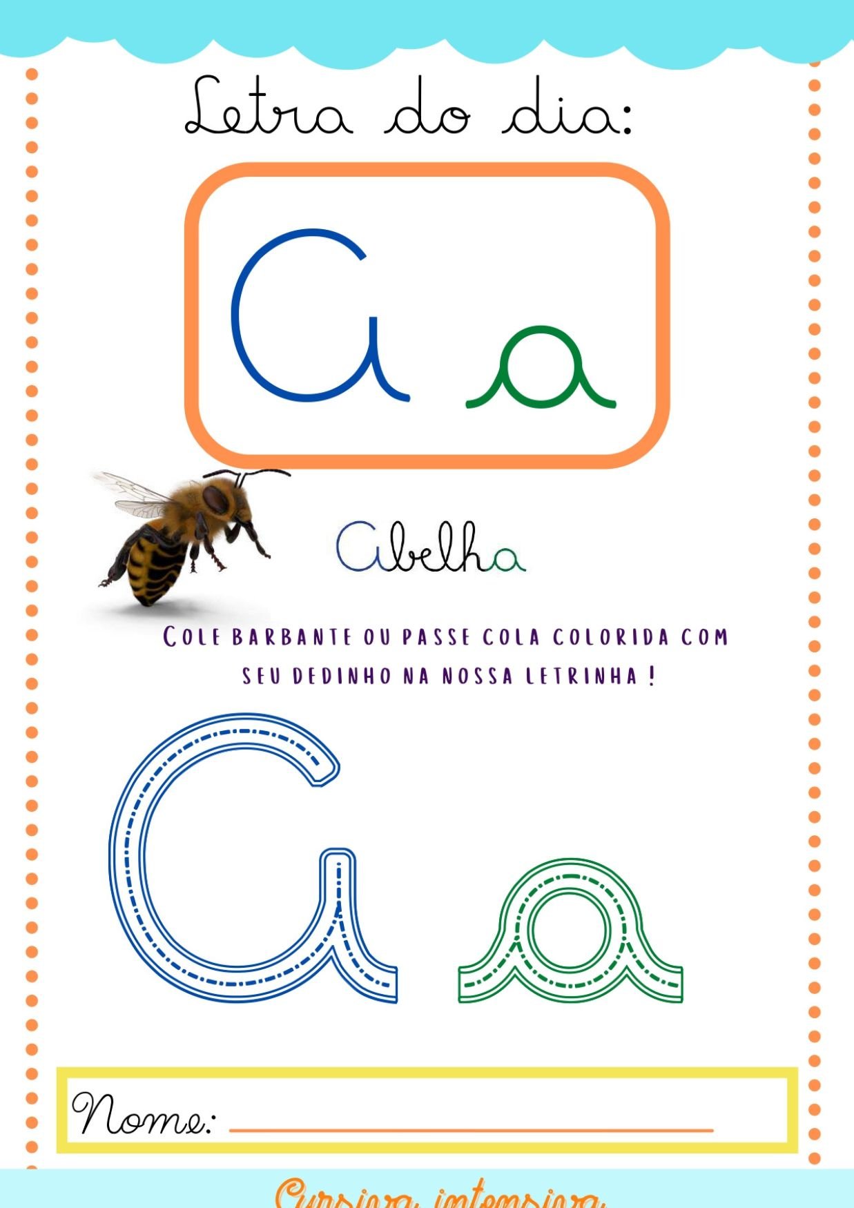 18 Atividades de Letra Cursiva para imprimir - Material Gratuito