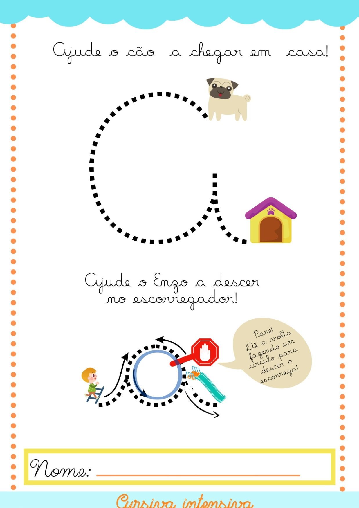 18 Atividades de Letra Cursiva para imprimir - Material Gratuito