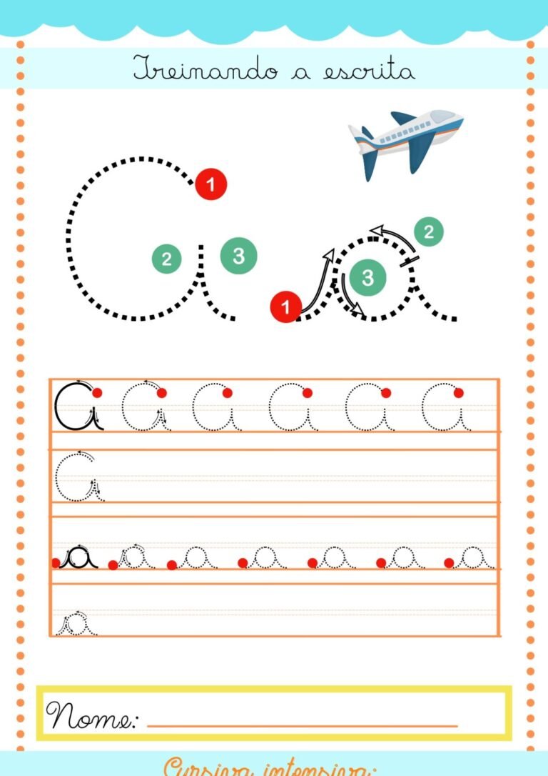 18 Atividades de Letra Cursiva para imprimir - Material Gratuito