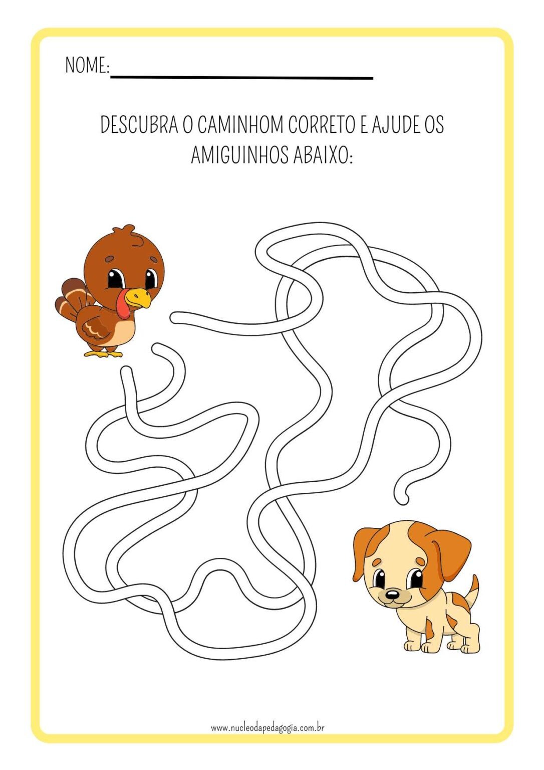 Atividades de Labirinto para imprimir - Atividades para baixar