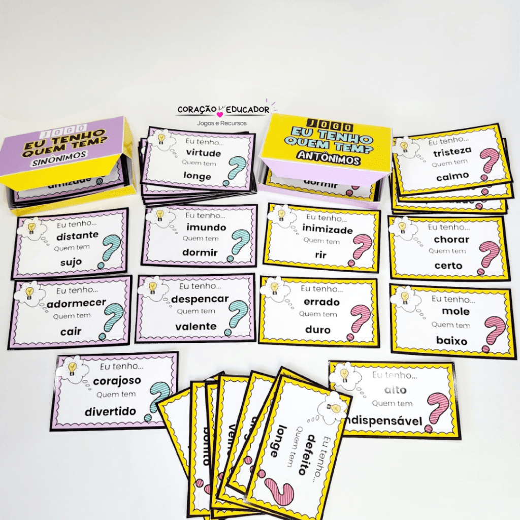 JOGO DOS SINÔNIMOS E ANTÔNIMOS