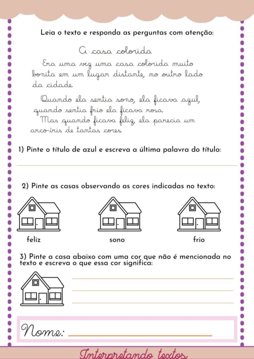 15 Atividades de Letra Cursiva para imprimir